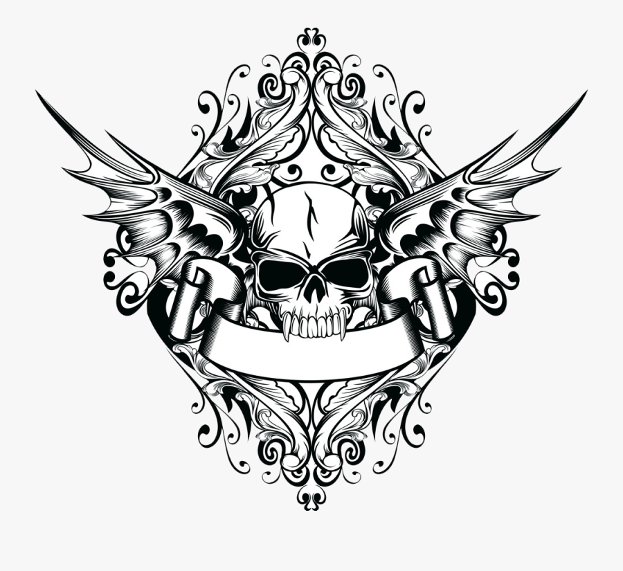Skull Clip Art Decal - Transparent Skull Tattoo Png , Free Transparent ...
