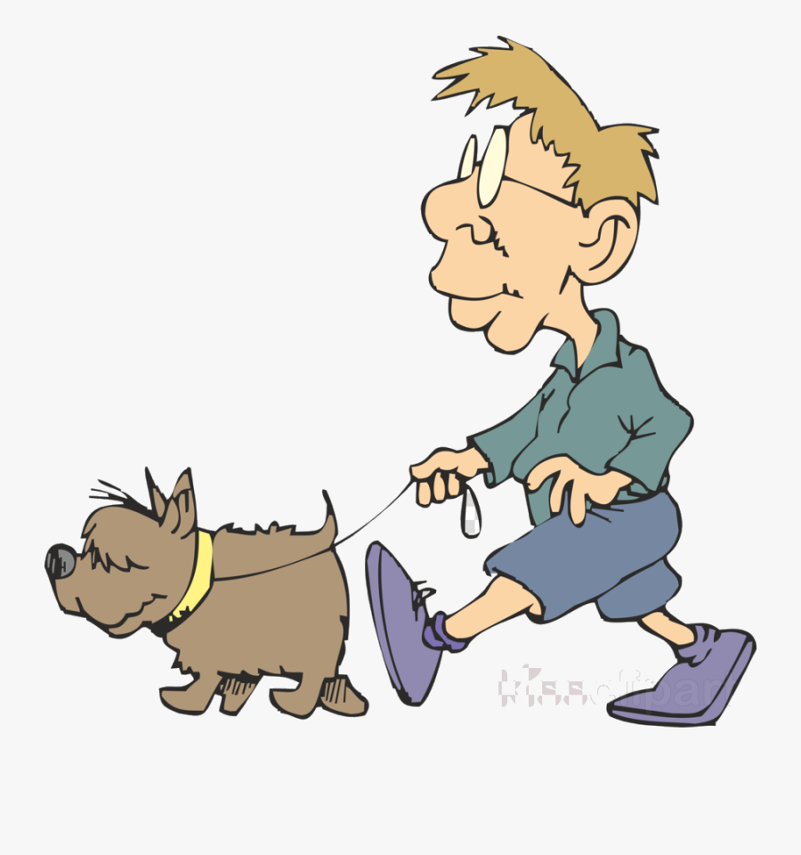 Dog Walking Cartoon Transparent Image Clipart Free - Walk The Dog ...