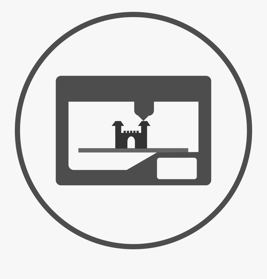 3d Printing Icon - 3d Printer Silhouette Clip Art White , Free ...