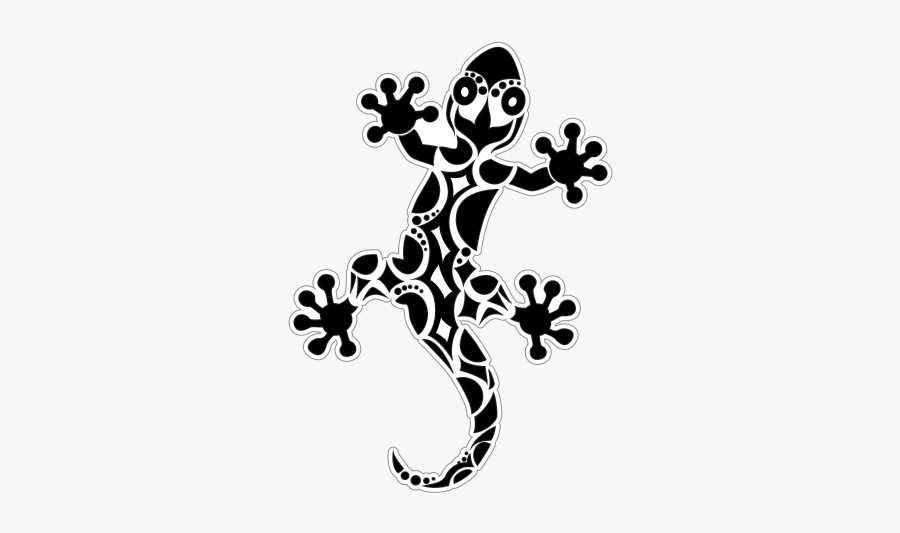 Printed Vinyl Lizard Stickers - Tribal Lizard Png , Free Transparent ...