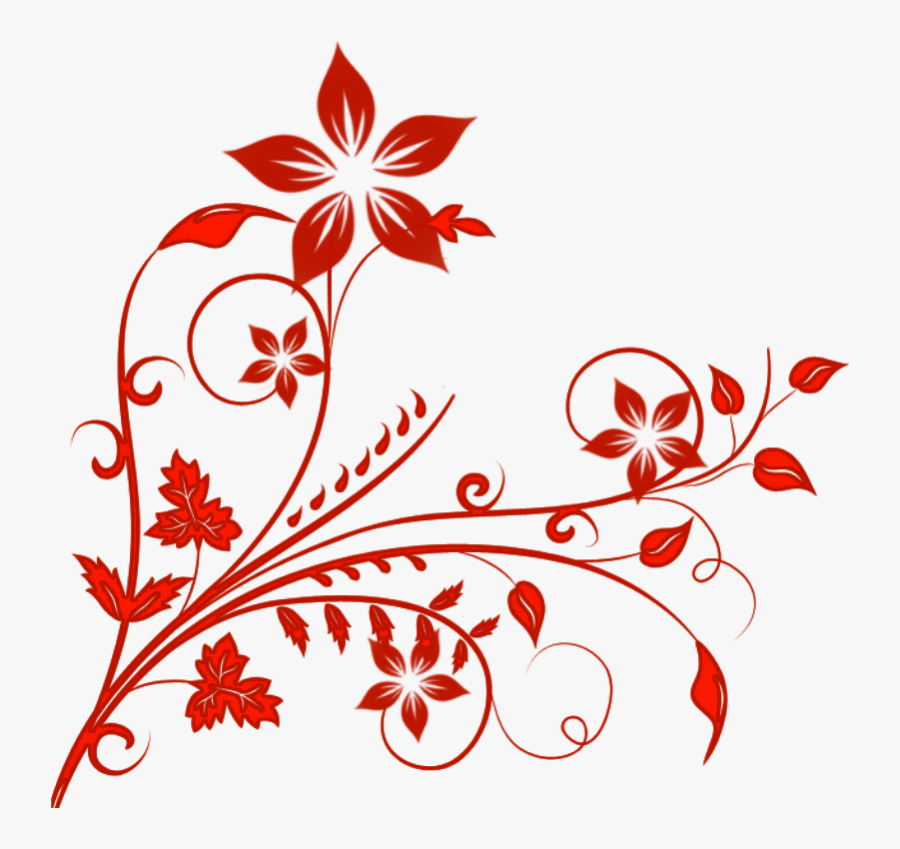 Floral Red Design Png , Free Transparent Clipart - ClipartKey