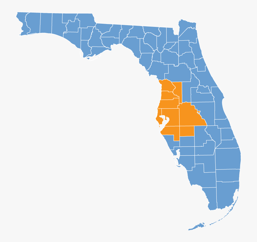 Coverage Area - Florida Map Vector , Free Transparent Clipart - ClipartKey