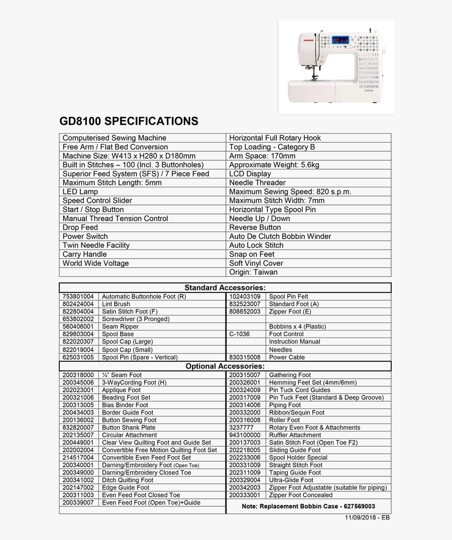 Sewing Stitches Png - Janome Gd8100 , Free Transparent Clipart - ClipartKey