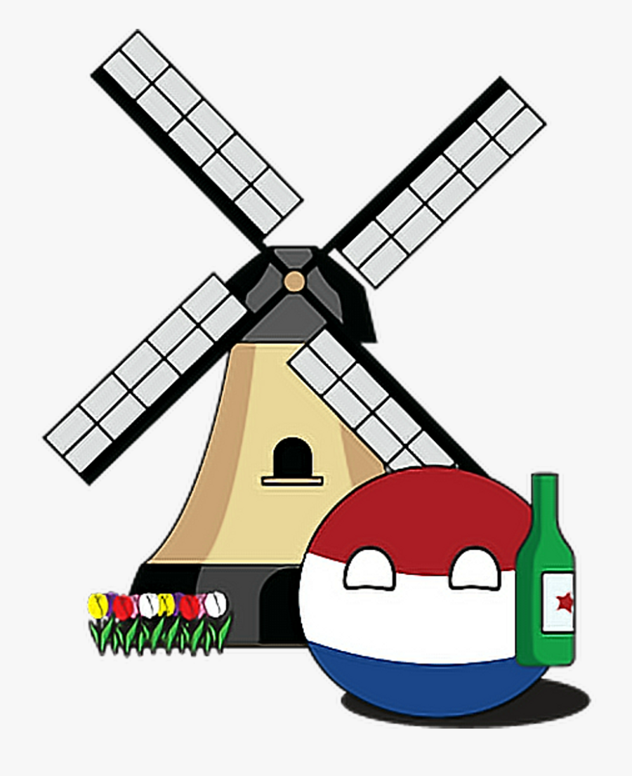 Netherlandsball Countryballs Netherlands Freetoedit - Windmill , Free ...