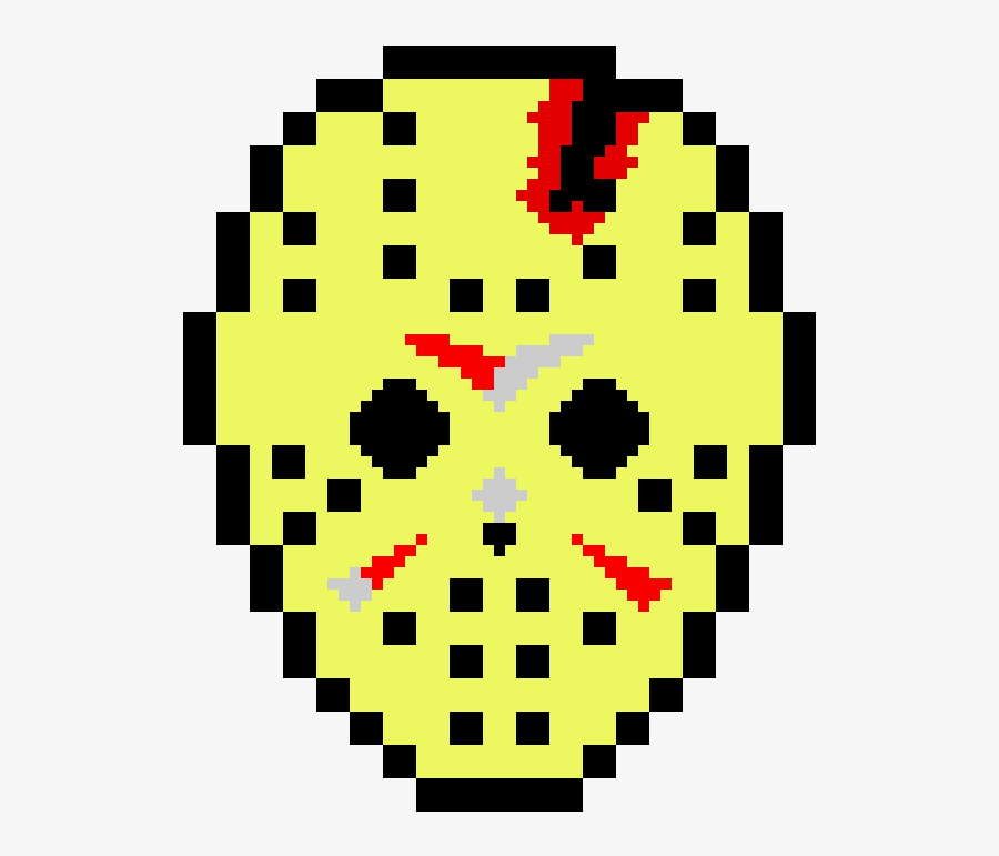 Jason Mask Pixel Art Clipart , Png Download - Jason Voorhees Pixel Art ...
