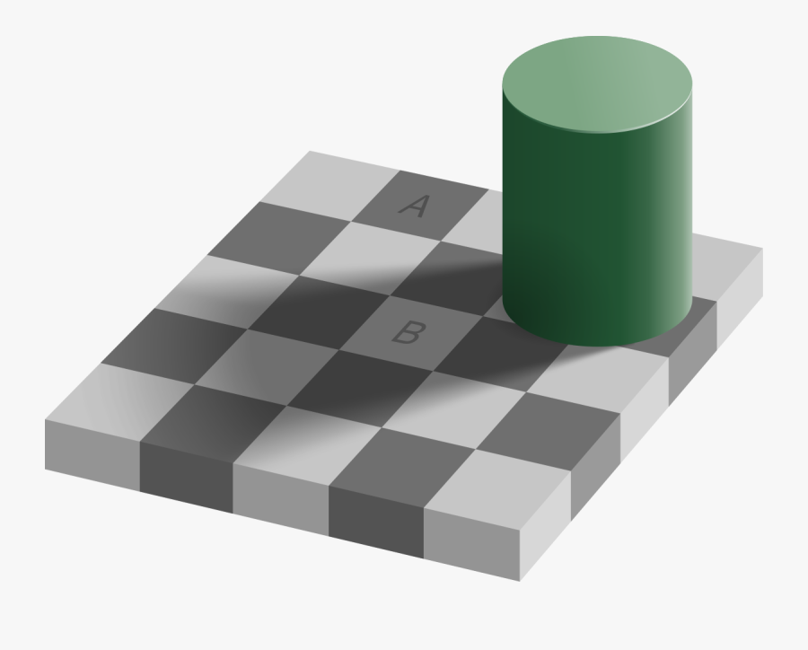 Checker Shadow Illusion - Optical Illusions , Free Transparent Clipart ...