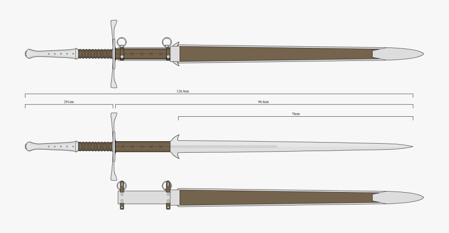 Transparent Longsword Png - Longsword Dimensions , Free Transparent ...