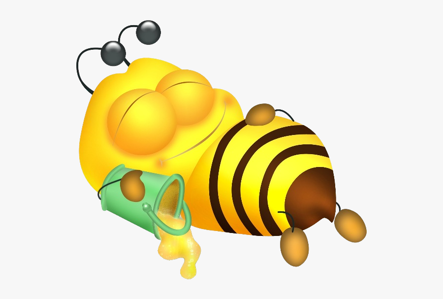 Yellow Honey Bee - Cartoon Gif Transparent Background , Free ...