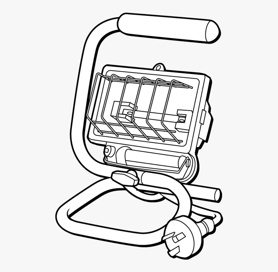 Arlec 150w Portable Halogen Worklight I/n 7070597 - Line Art , Free ...
