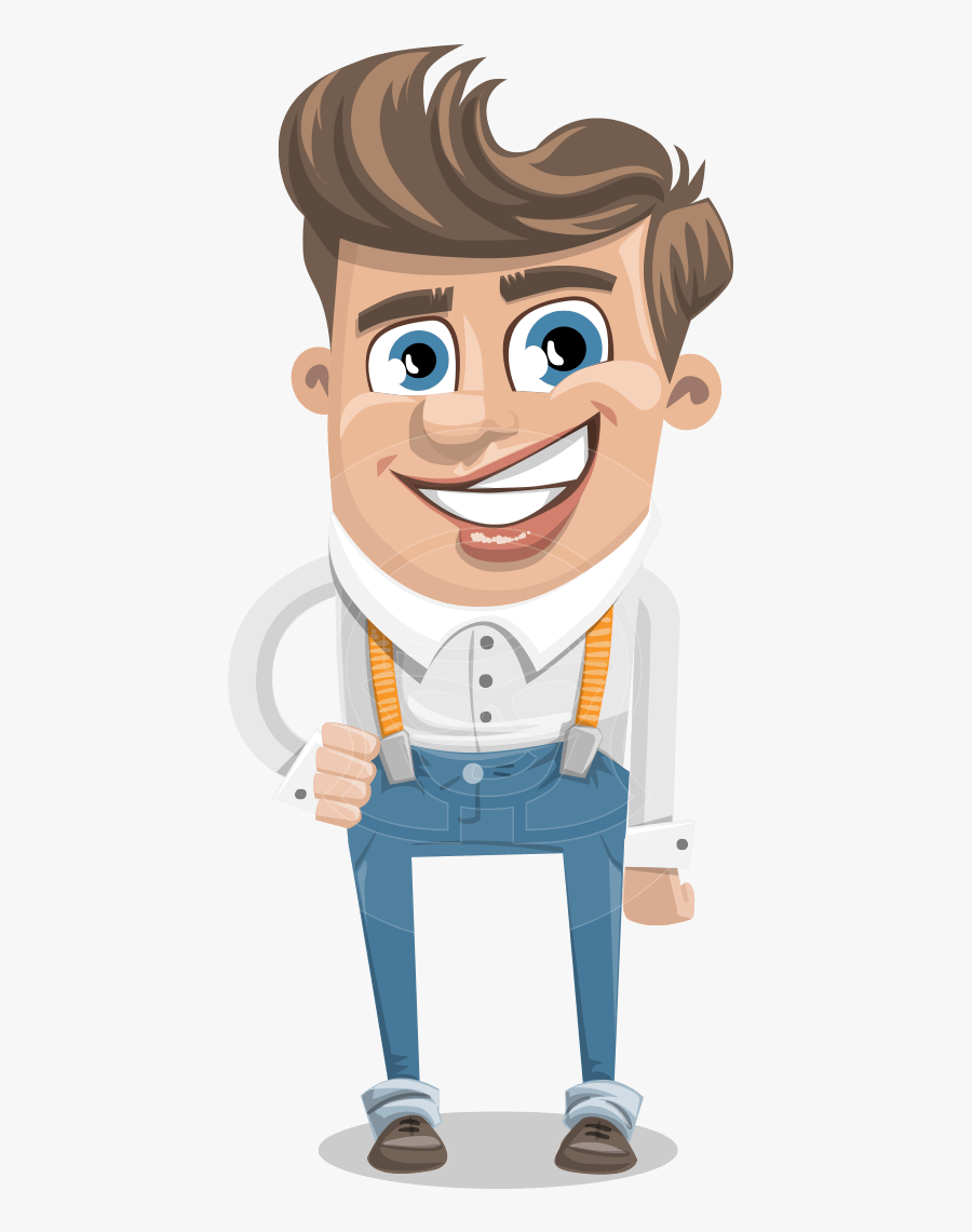 Funny Young Man Cartoon Vector Character Aka Spencer - Stand On Own ...