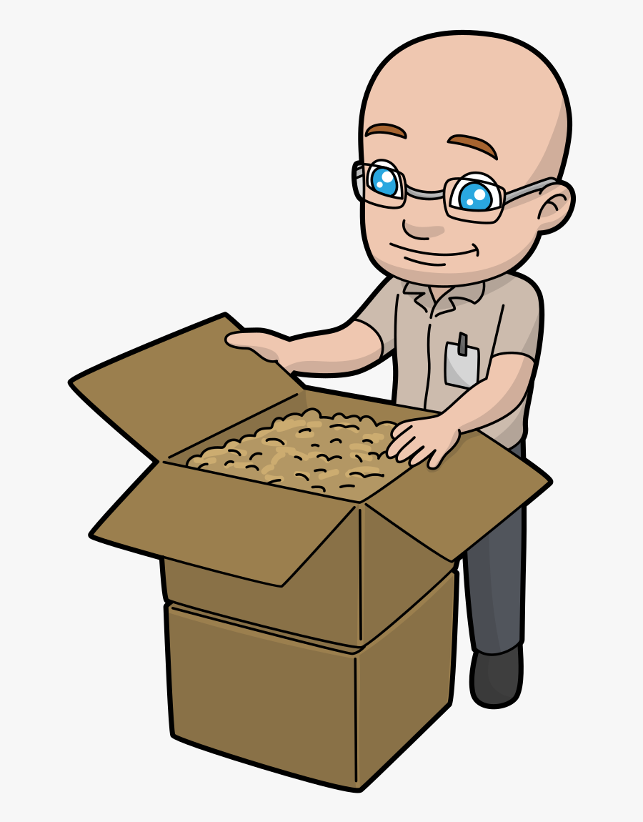 Cartoon Opening A Package , Free Transparent Clipart - ClipartKey