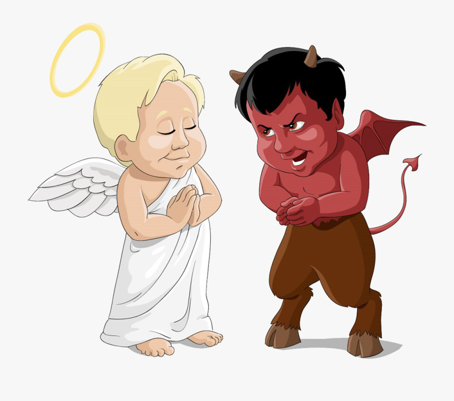 Devil Clip Art Cartoon - Cartoon Angel And Demon , Free Transparent ...
