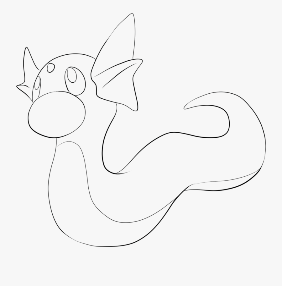 Pokemon Lineart Dratini , Free Transparent Clipart - ClipartKey