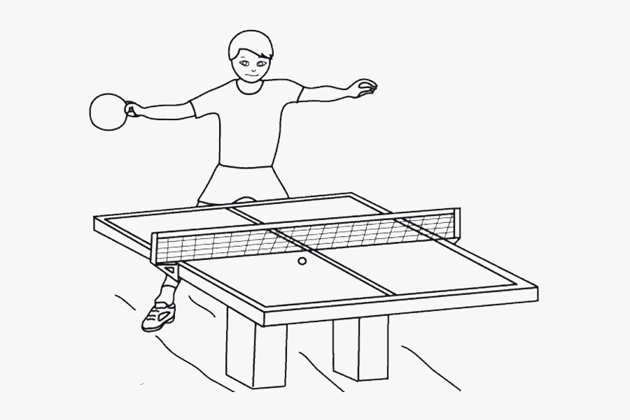 Stock Drawing Sport - Table Tennis Drawing , Free Transparent Clipart ...