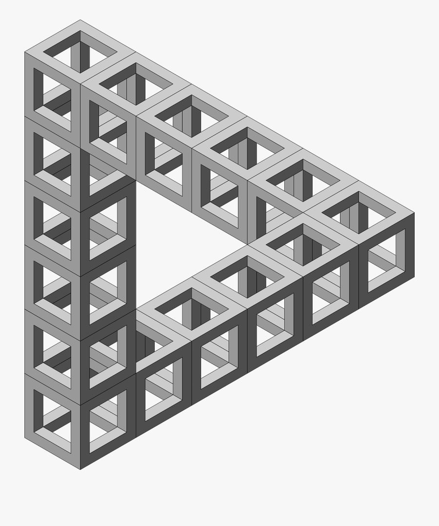 Impossible Triangle Optical Illusion , Free Transparent Clipart ...