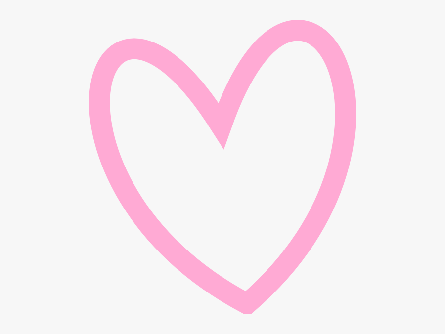 Pink Heart Outline Png , Free Transparent Clipart - ClipartKey