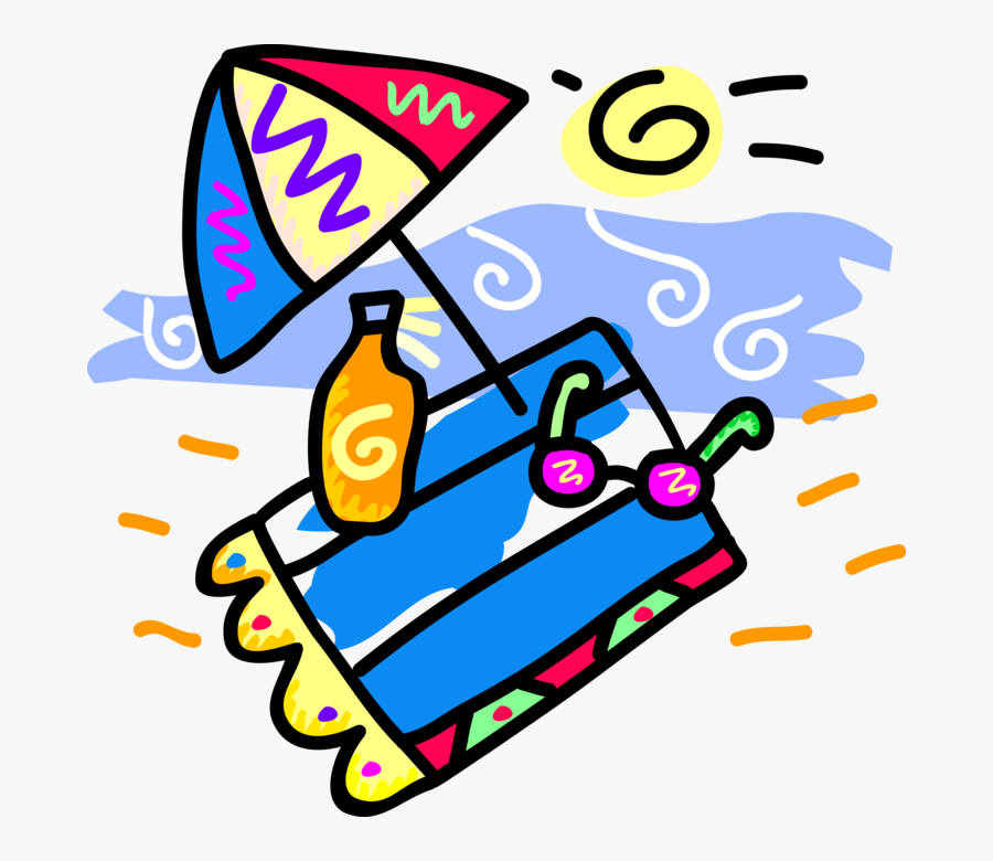 Towel Vector Beach - Tide , Free Transparent Clipart - ClipartKey