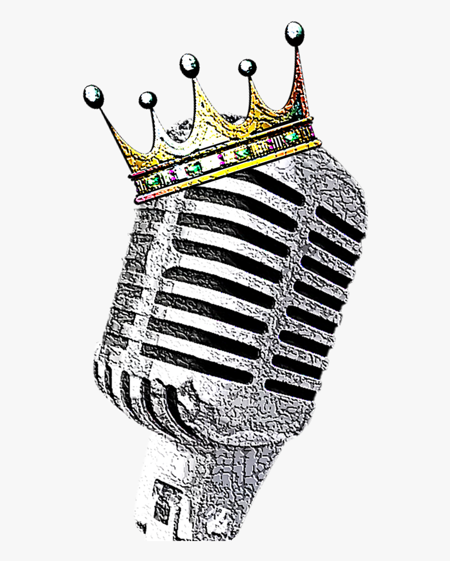Crown On Mic - Old School Microphone Png Transparent , Free Transparent ...