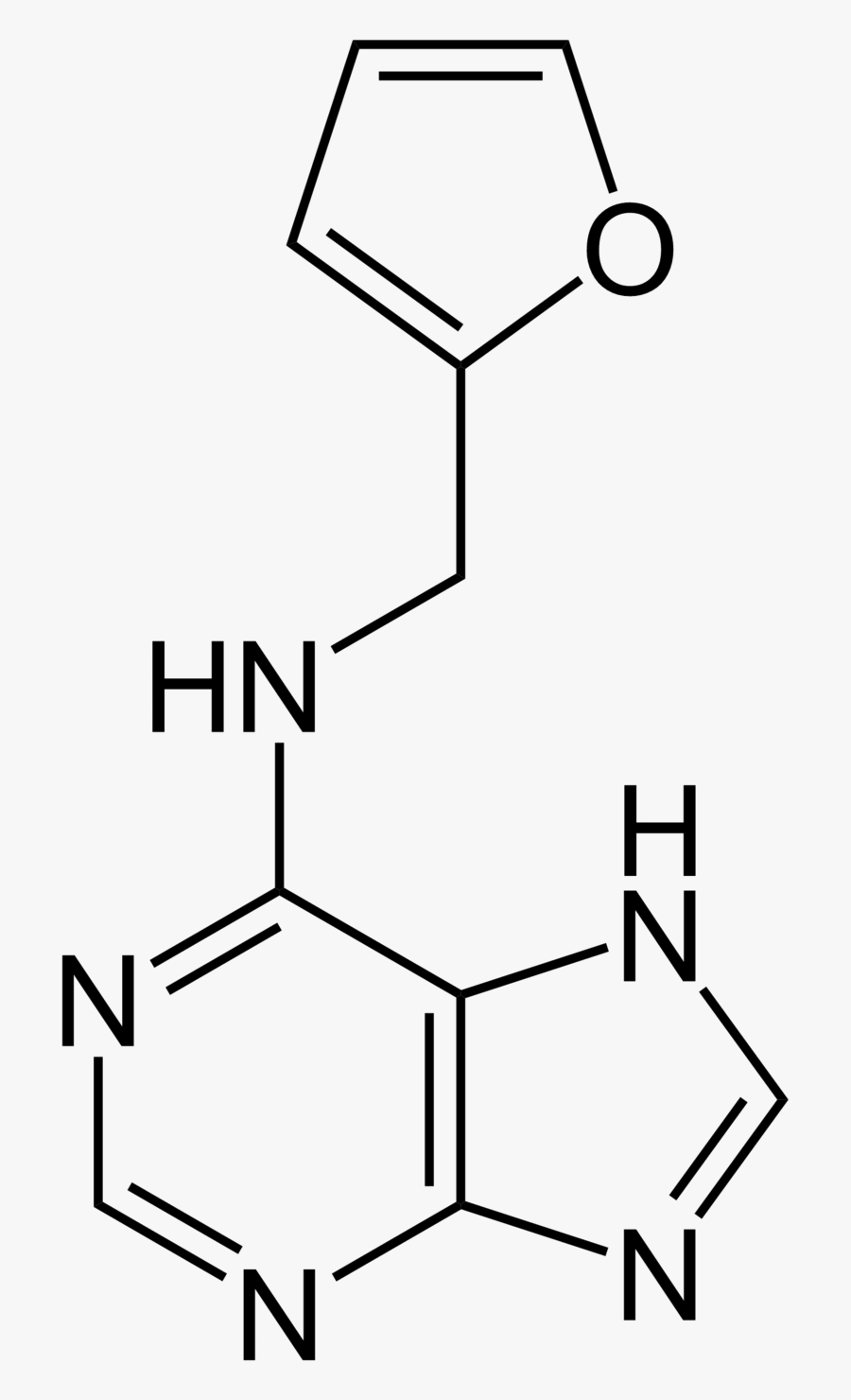 Chemical Structure Of Kinetin, A Plant Growth Hormone - Purine , Free ...