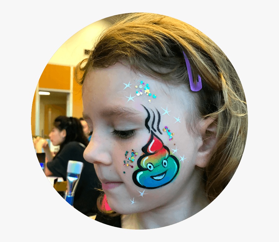 Rainbow Poop Face Paint , Free Transparent Clipart - ClipartKey
