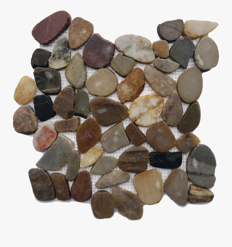 Hd Flat Polished Mixed - River Rock Tile , Free Transparent Clipart ...