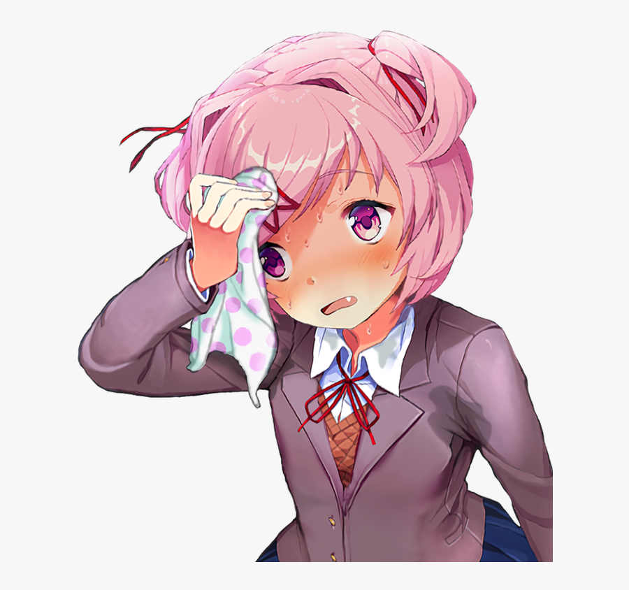 Hair Pink Facial Expression Human Hair Color Purple - Natsuki Sweating ...