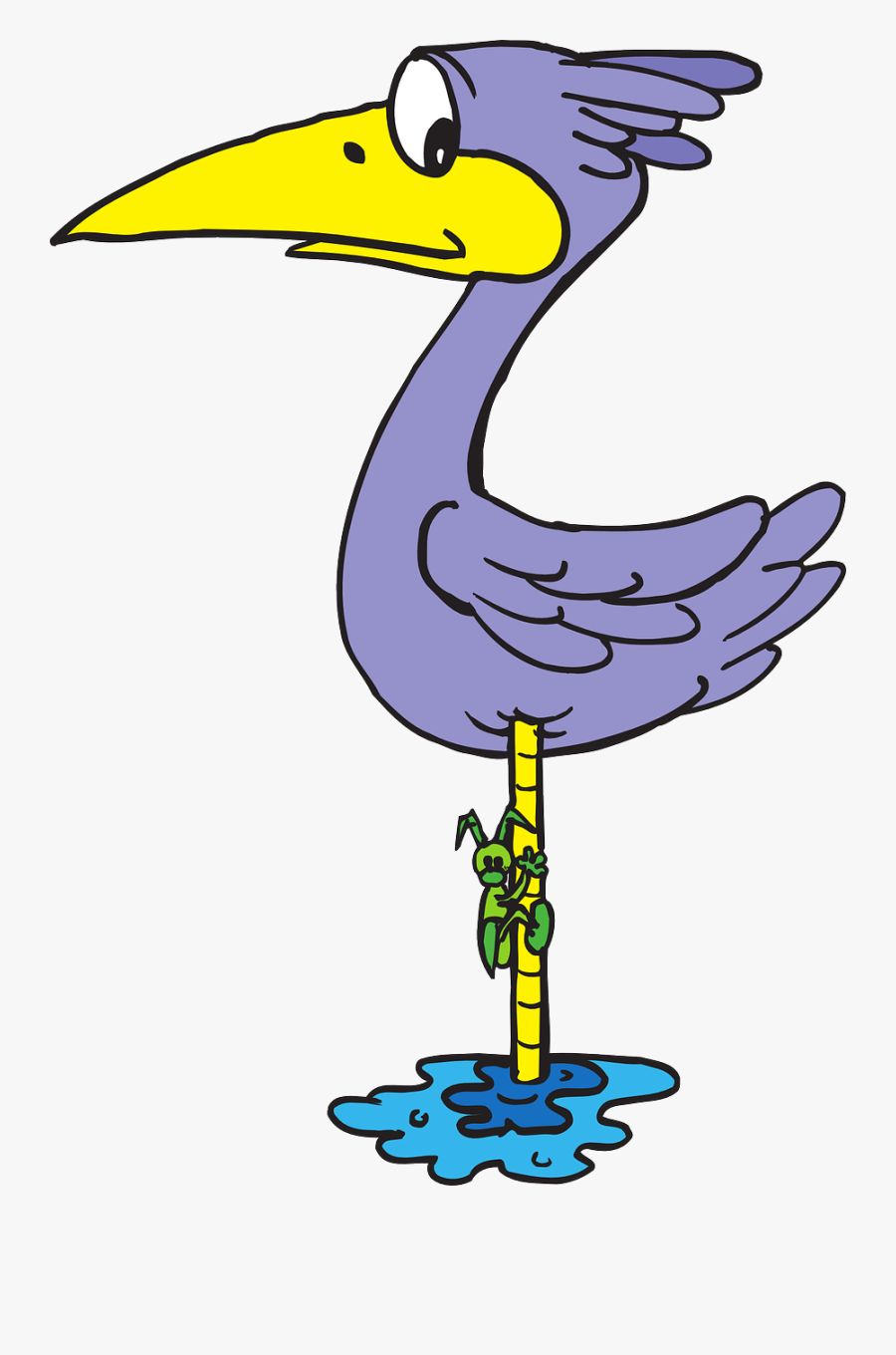 Water, Safety, Birds, Bug, Leg, Insect, Clinging - Cartoon Bird Long ...