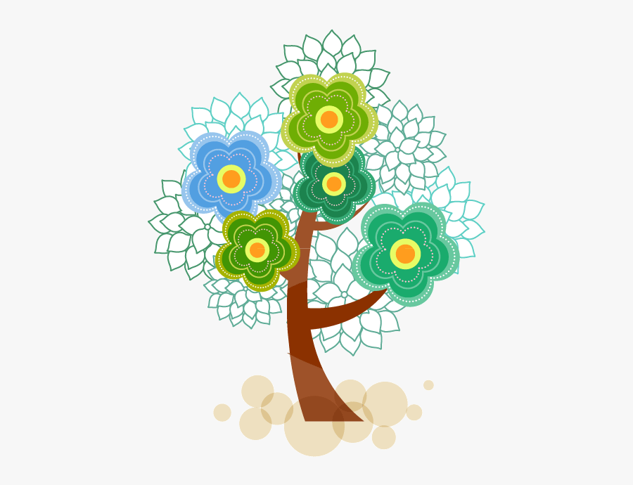 Colorful Vector Tree - Illustration , Free Transparent Clipart - ClipartKey