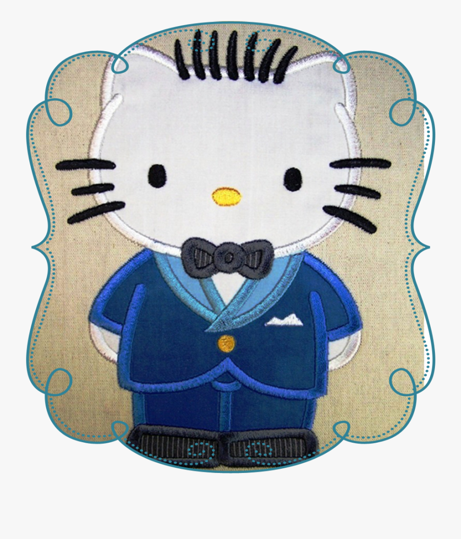 Hello Kitty Father Applique Machine Embroidery Design - Daddy Hello ...