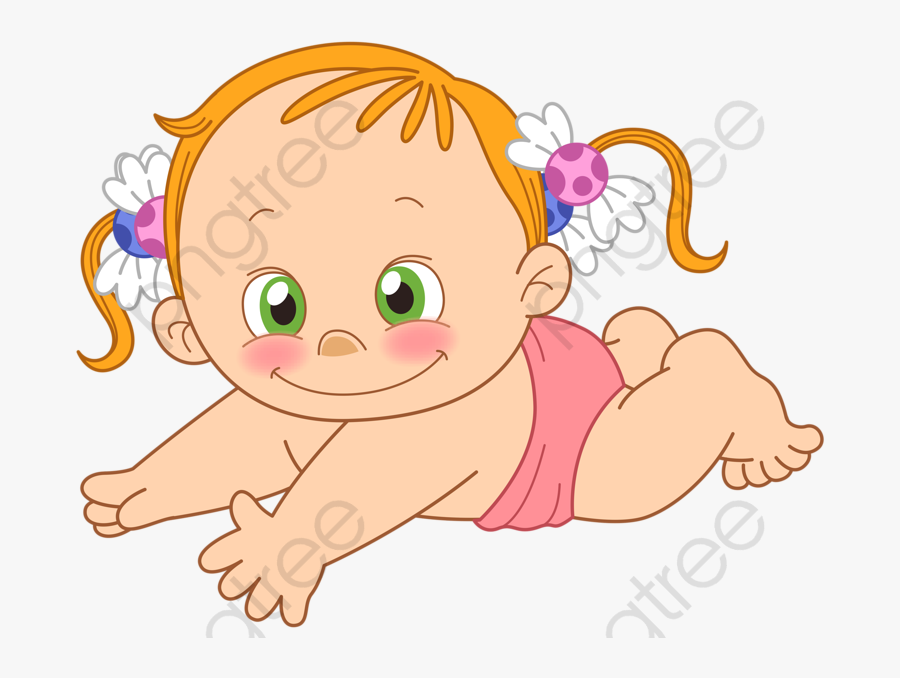 Baby Png Walking - Cartoon Girl Baby Crawling , Free Transparent ...
