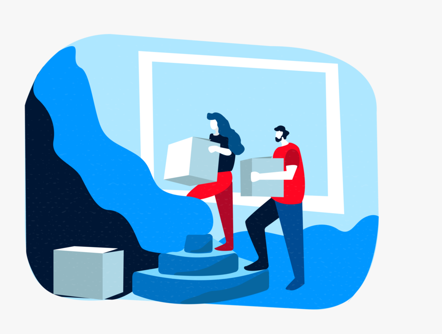 Moving Character Up Box Steps Red Blue Graphic Moving , Free ...