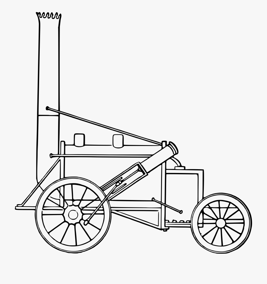 Stephenson S Big Image - Stephensons Rocket Line Drawing , Free ...