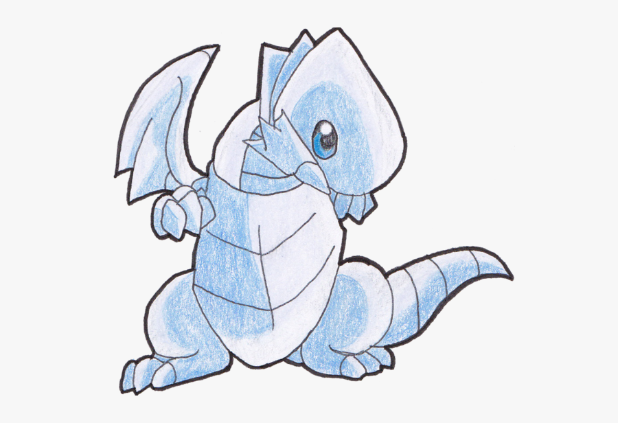 Blue Drawing Dragon - Blue Eyes White Dragon Simple , Free Transparent ...