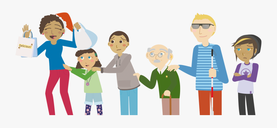 A Drawing Of A Family Doing A Conga Line - Cartoon , Free Transparent ...