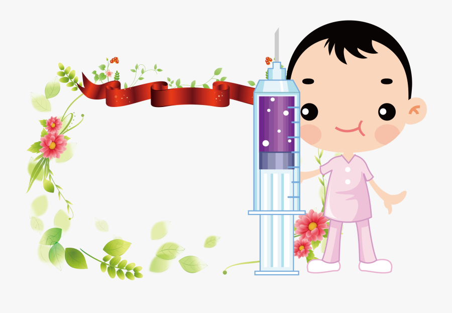 Syringe Clipart Border - Nursing Border Design , Free Transparent ...
