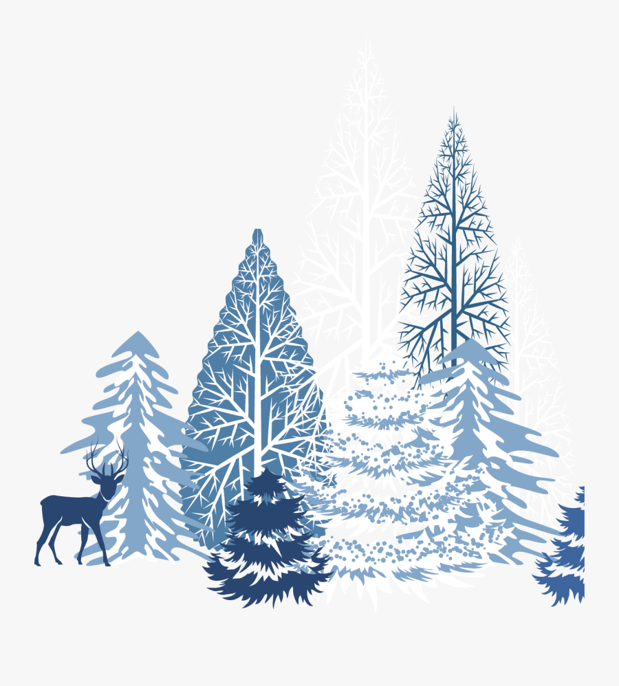 Winter Snowflake Clip Art - White And Blue Curtains For Christmas ...