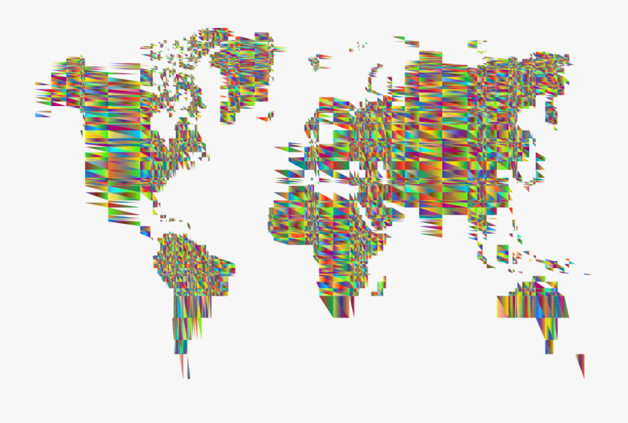 World Map Detailed Mesh Minus Ocean - World Map Mono Color , Free ...