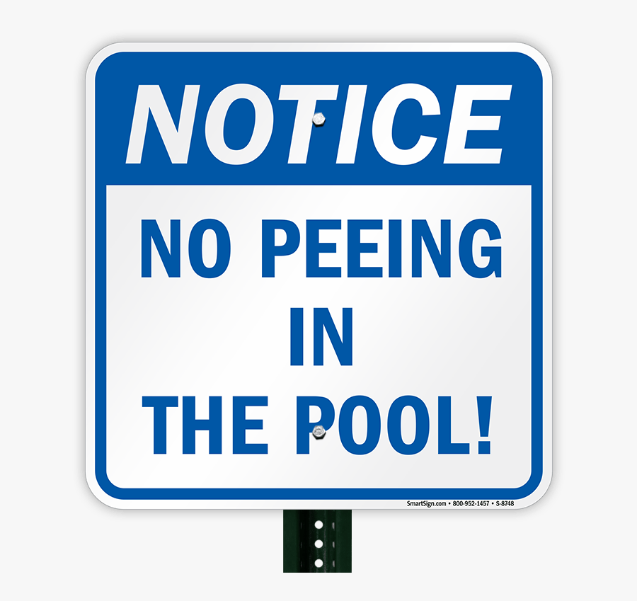 No Peeing In The Pool Sign Sku S - Sign , Free Transparent Clipart ...