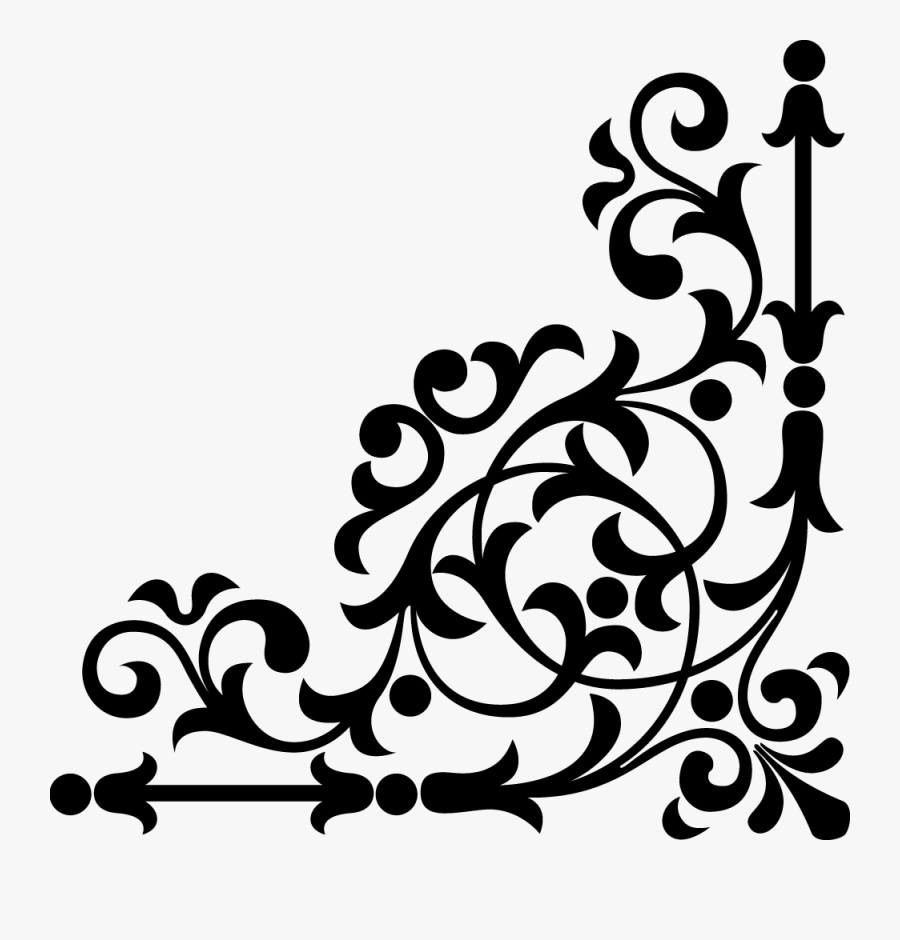 Corner Clipart Embellishment - Bottom Right Corner Border , Free ...