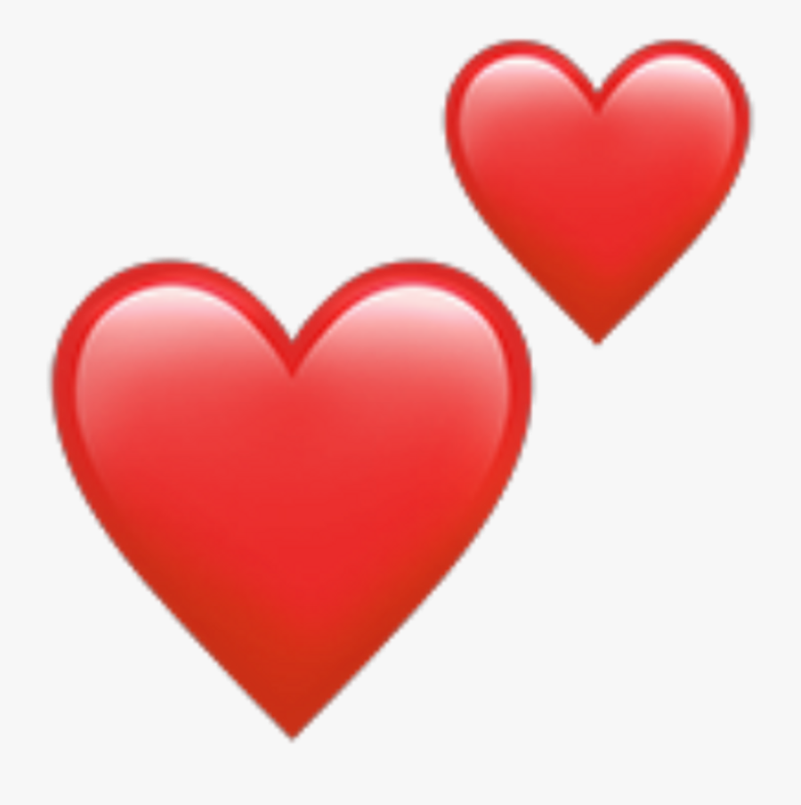 Red Heart Redheart Emoji Heartemoji Redemoji Apple - Transparent Heart ...