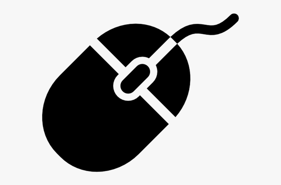 Transparent Computer Mouse Clipart Black And White - Computer Mouse ...