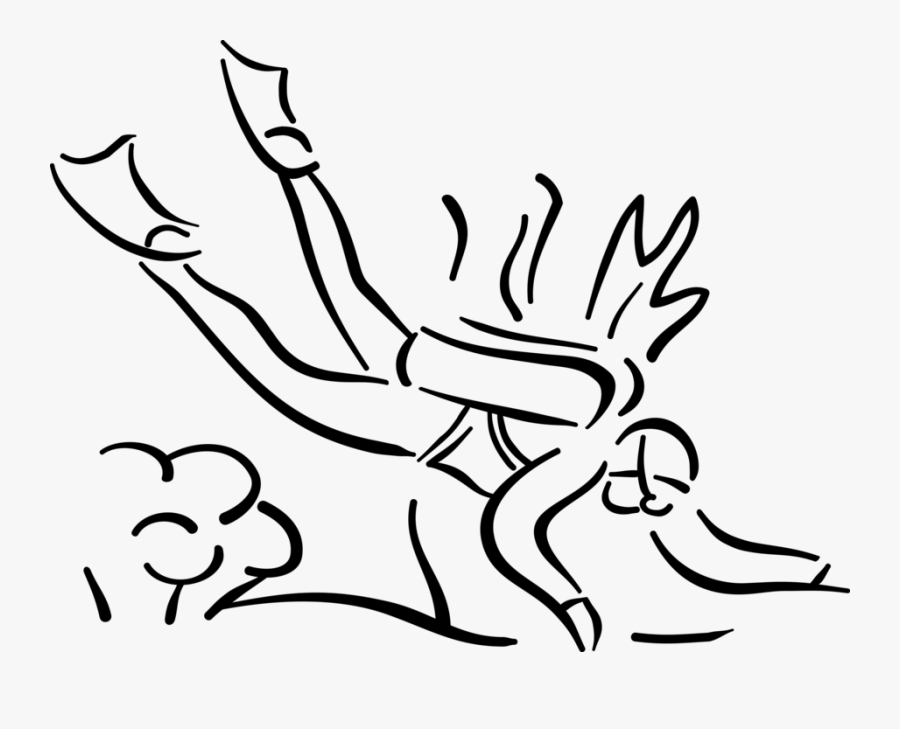 Transparent Scuba Dive Clipart - Scuba Diver Easy Drawing , Free ...