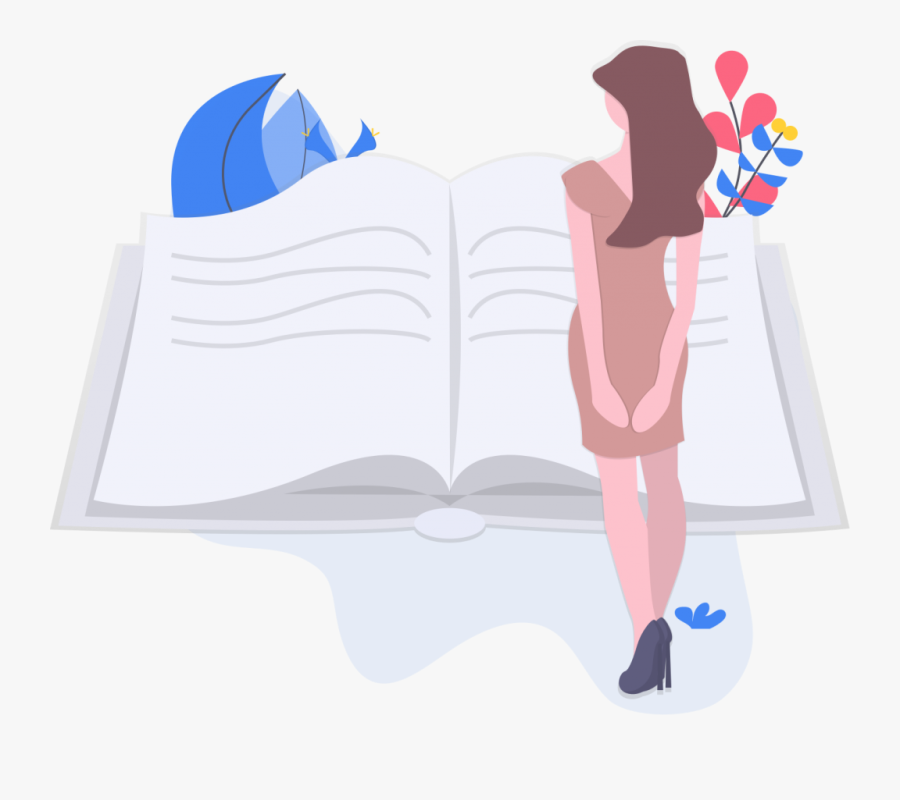 A Student Researcher Preparing A Bibliography, Citations - Cartoon ...