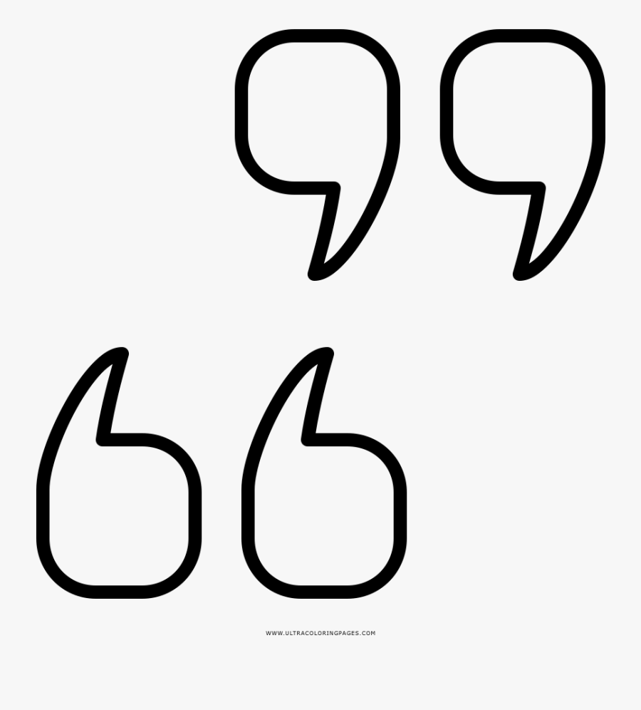 Quotation Marks Coloring Page , Free Transparent Clipart - ClipartKey