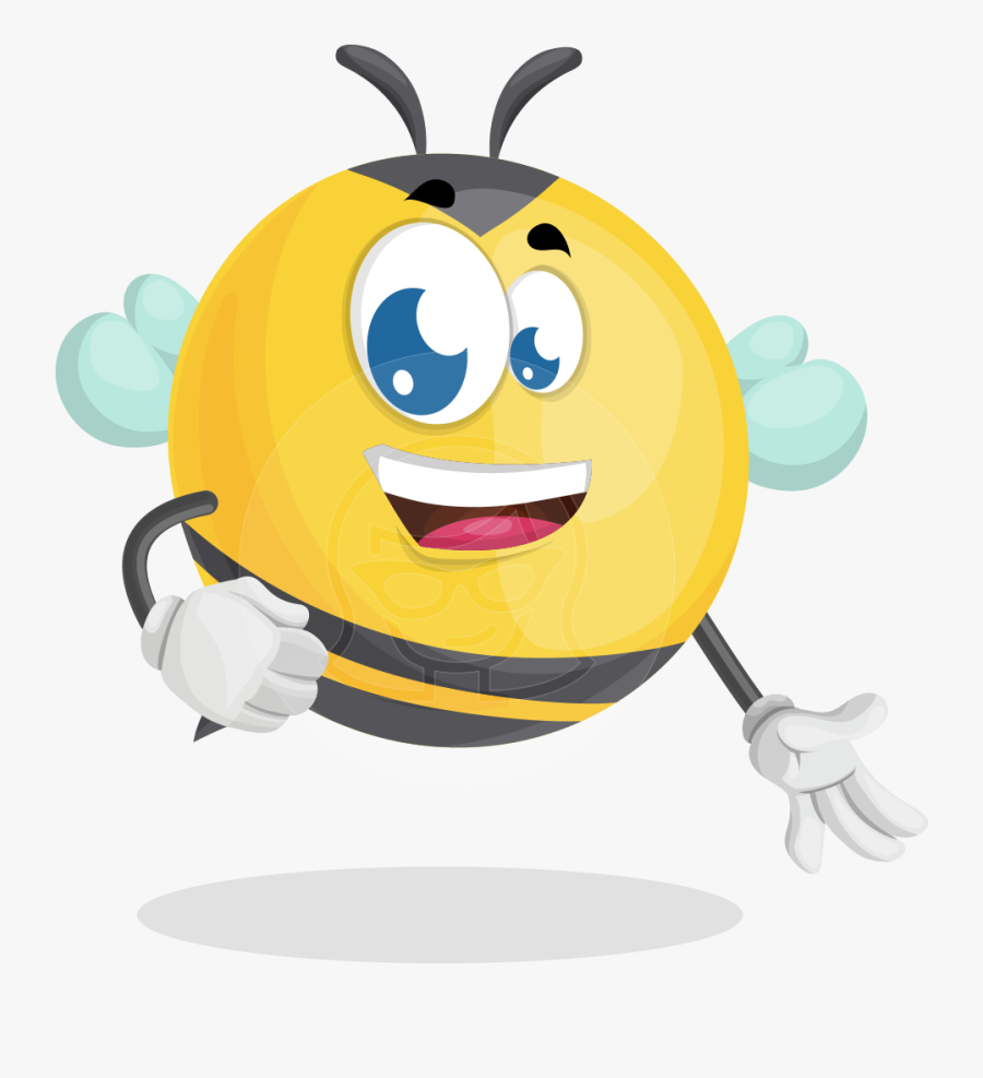 Simple Style Bee Cartoon Vector Character Aka Mr , Free Transparent ...