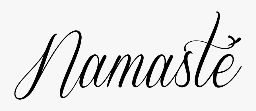 Namaste Written In Cursive , Free Transparent Clipart - ClipartKey