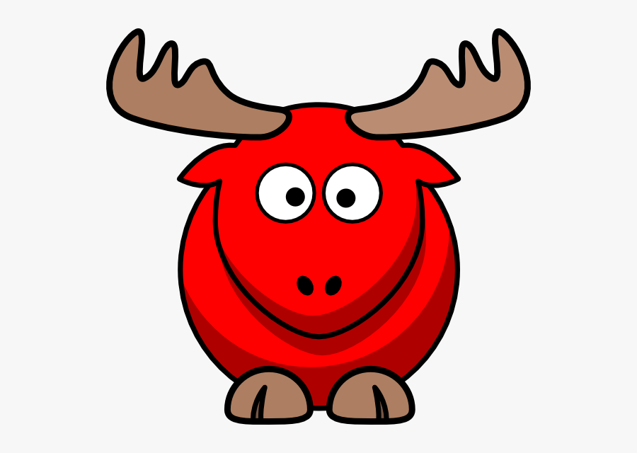 Red Cartoon Clip Art - Cartoon Elk , Free Transparent Clipart - ClipartKey