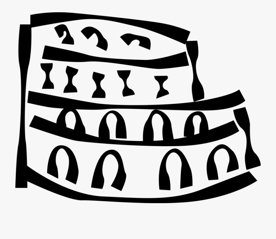 Vector Illustration Of Roman Forum Colosseum Or Coliseum , Free ...