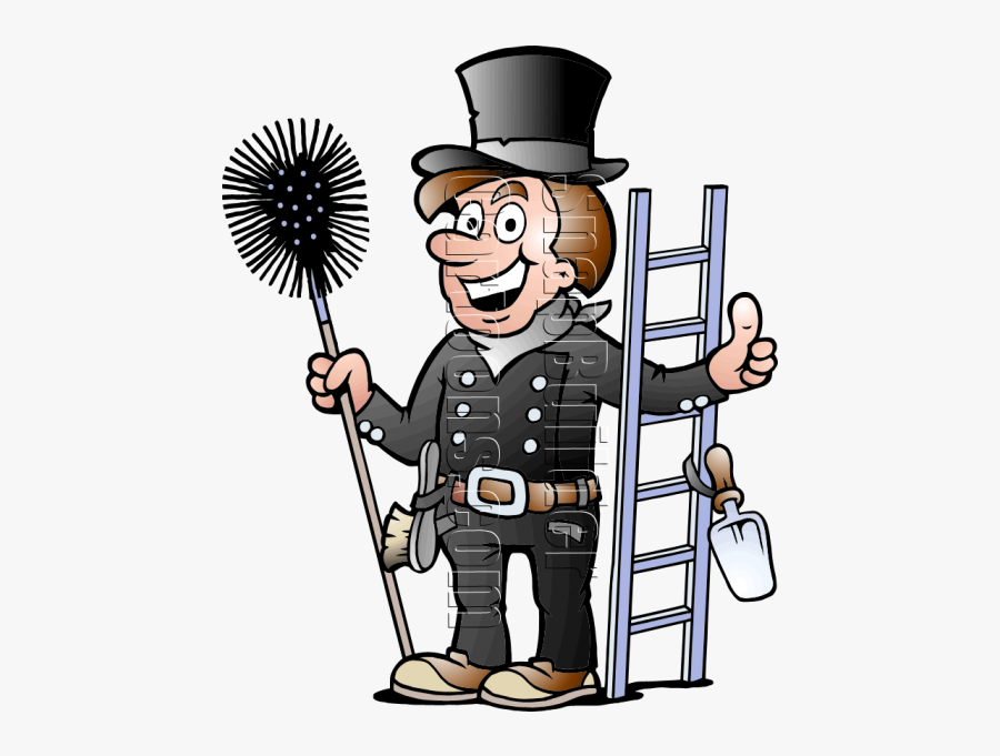 Chimney With Cleaning Tools - Chimney Sweeper Cartoon , Free ...