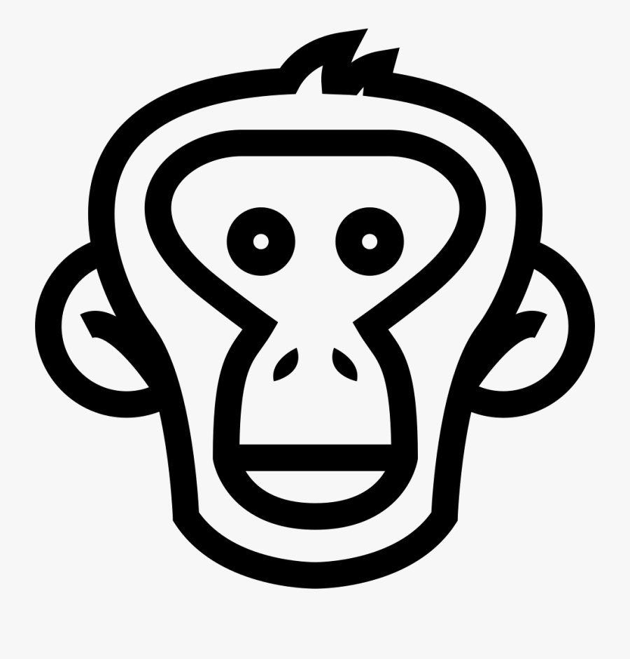 Monkey Vector Outline - Bonobo Python , Free Transparent Clipart ...